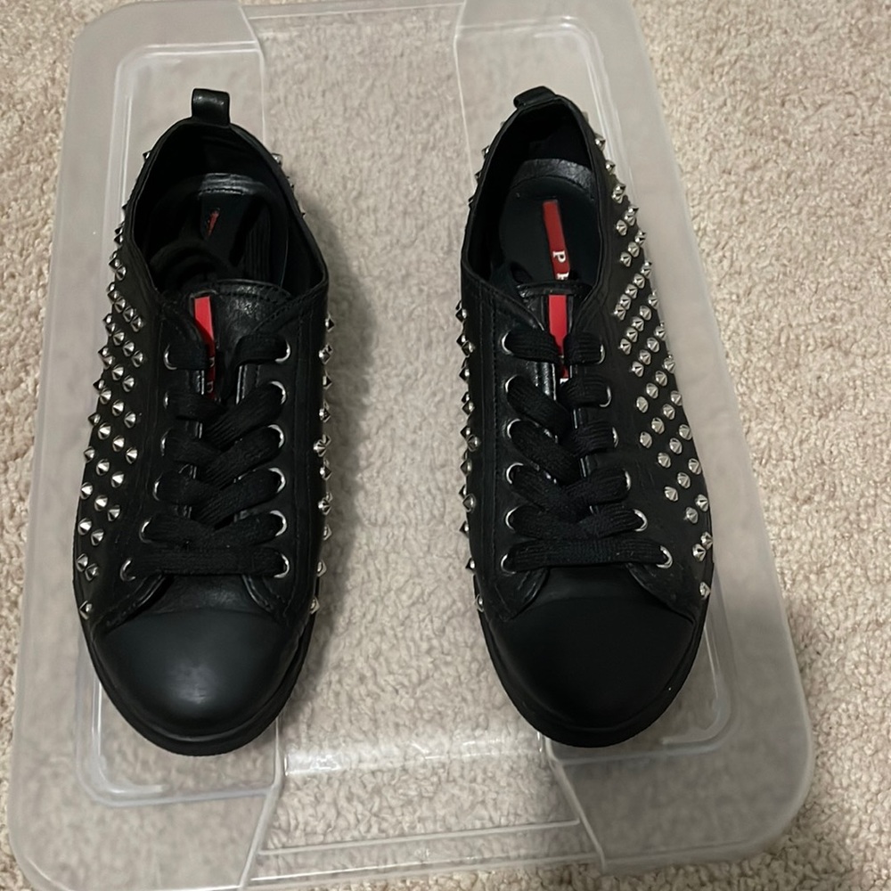 Authentic Prada Spike Sneakers Women Size 36.5 (Us 6.… - Gem